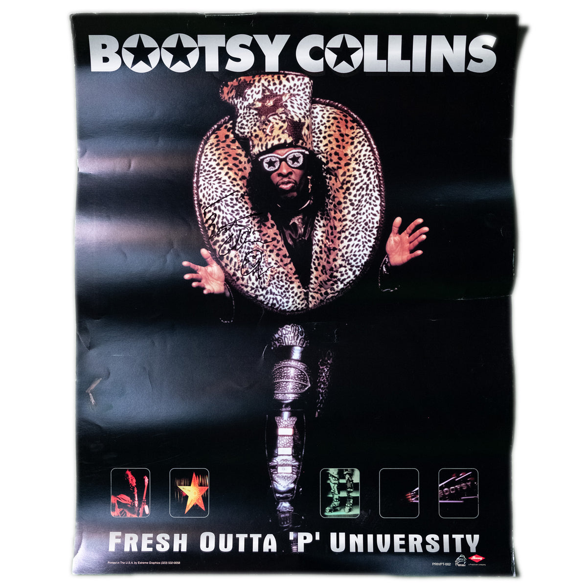 Bootsy Collins Auction: Fresh Outta ‘P’ University promo poster (signed ...