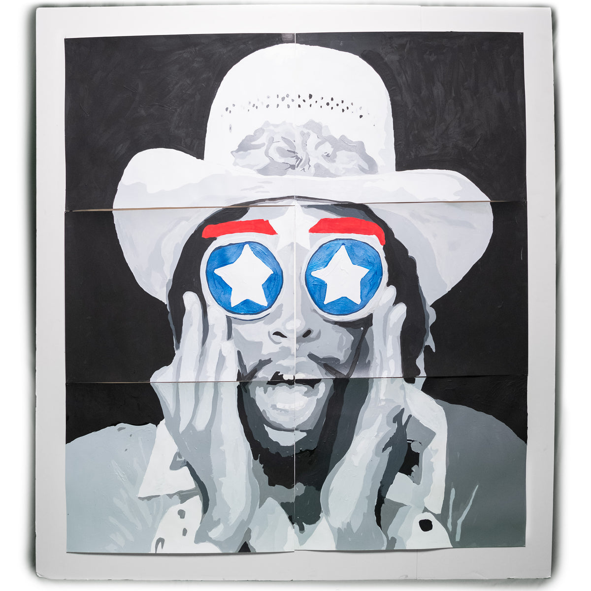 Bootsy Collins Auction: Painted Paper portrait Bootsy Home Alone / 1 of ...